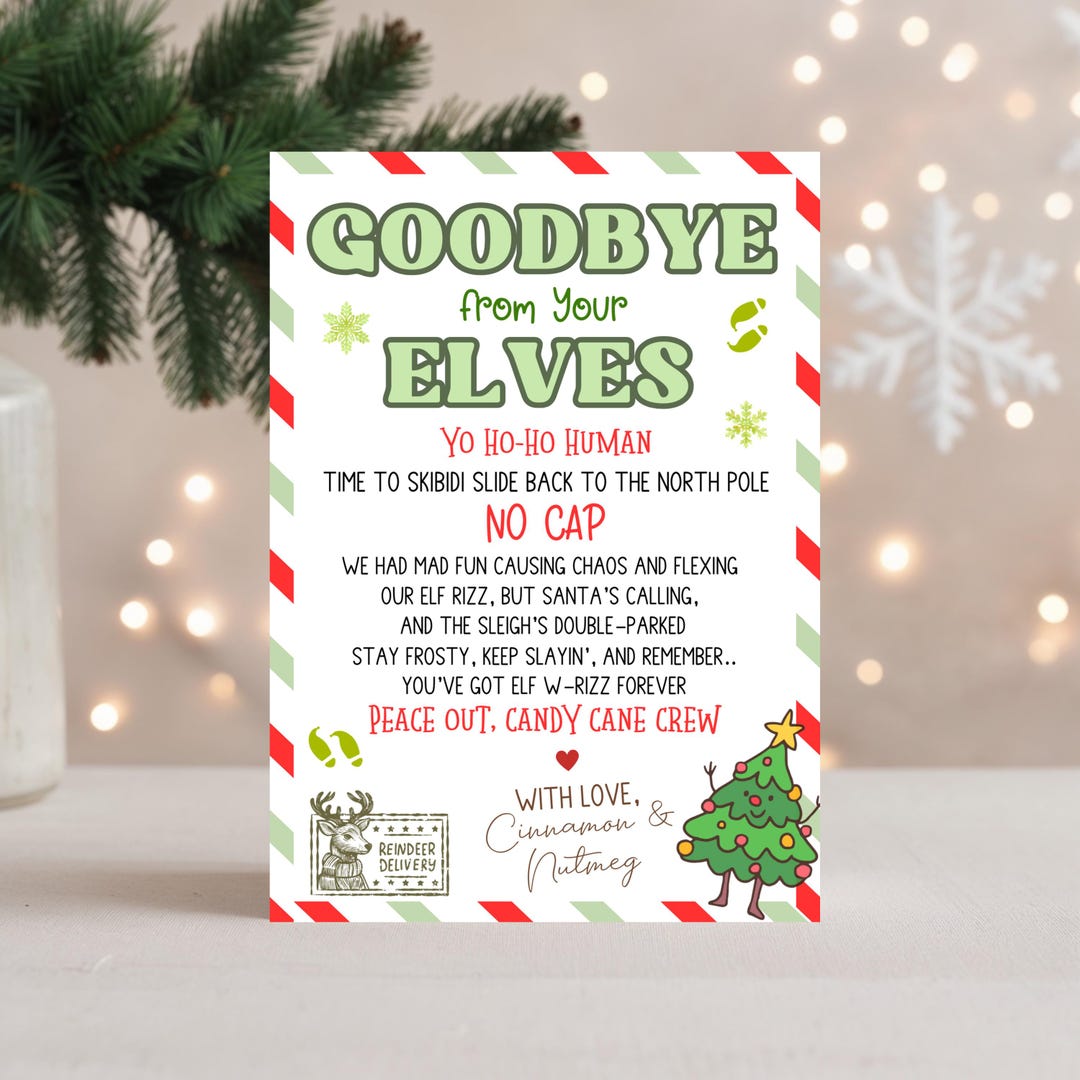 Sigma Rizz Skibidi Funny No Cap Gen Alpha Gen Z Goodbye From Your Elves ...