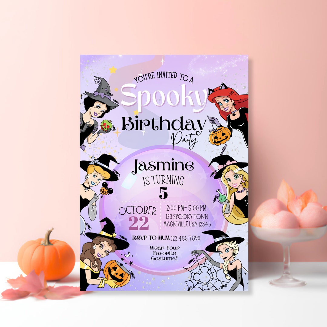 Princess Halloween Party Spooky Kids Costume October Birthday Digital ...