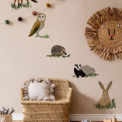 Woodland Animal Decals Woodland Decals Animal Wall Stickers | Etsy