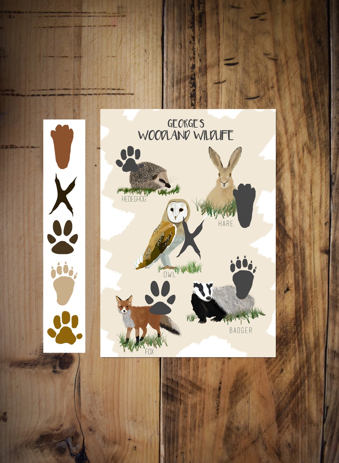 Woodland Reward Chart - Personalised - Etsy