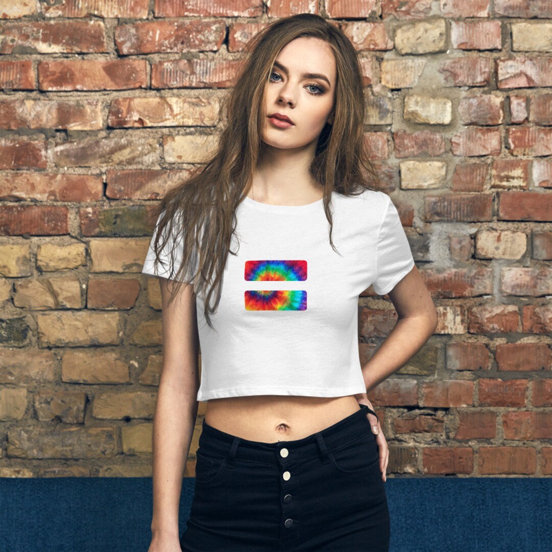 Equality Tie Dye LGBT Pride Month Womens Crop Tee - Etsy