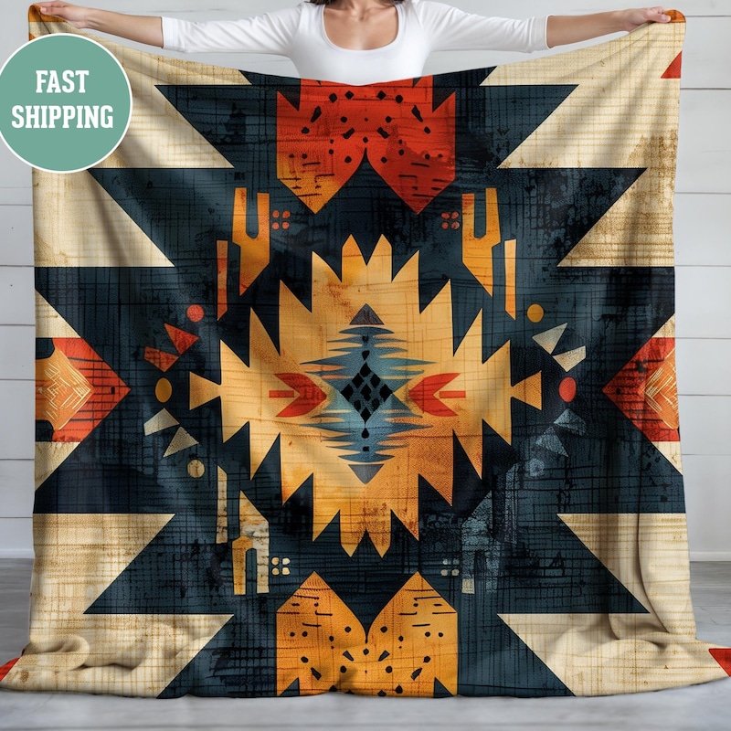 Aztec Blanket - Etsy