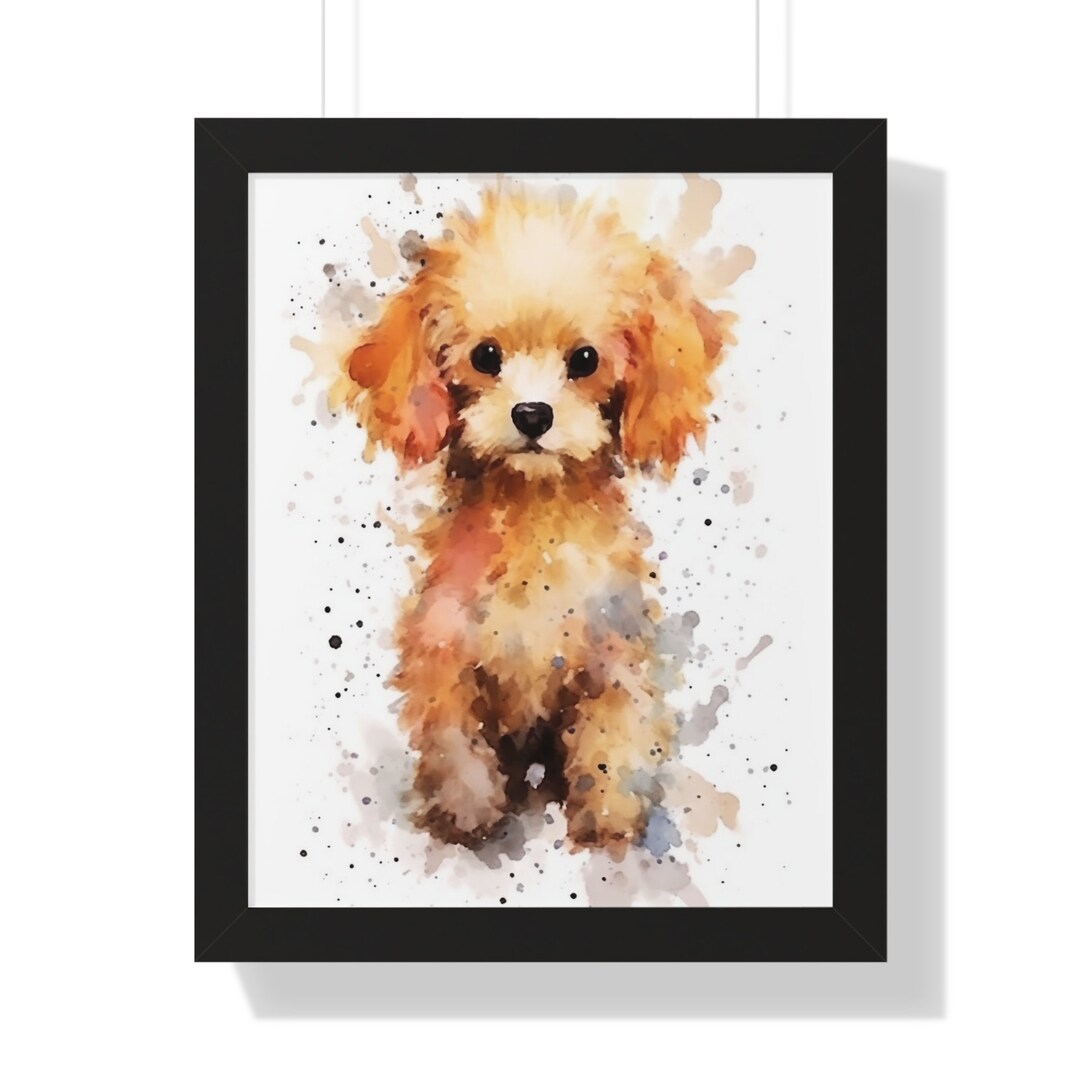 Elegant Poodle - Watercolor Art Print- Framed Vertical Poster - Etsy