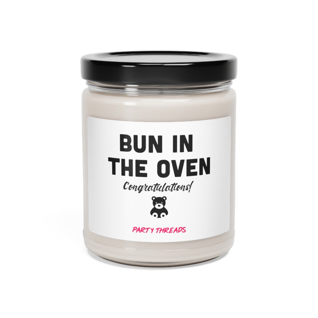 Bun in the Oven Congratulations- Pregnant Expecting Baby- Baby Shower ...
