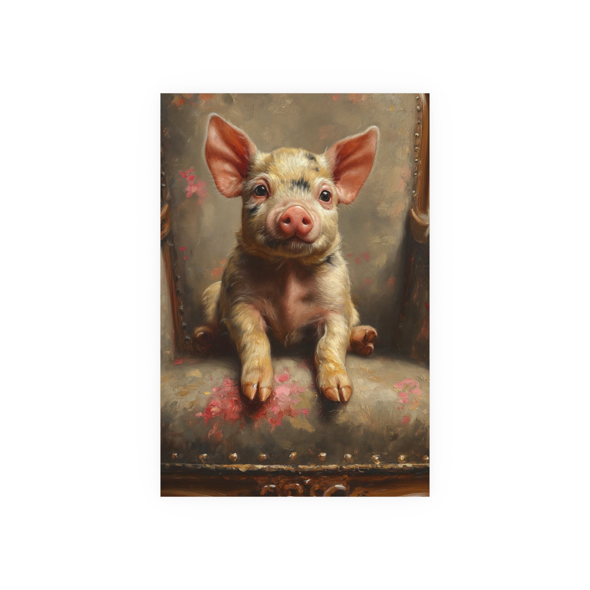 Cute Miniature Baby Pig Farm Animal Portrait on a Couch - Quirky ...