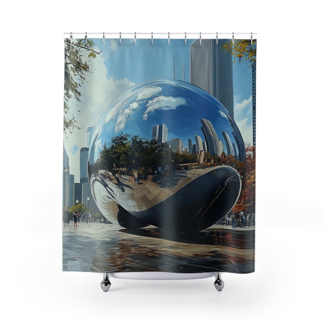 Chicago Silver Bean Landmarks Cloud Gate - Painting Watercolor, Cloud ...