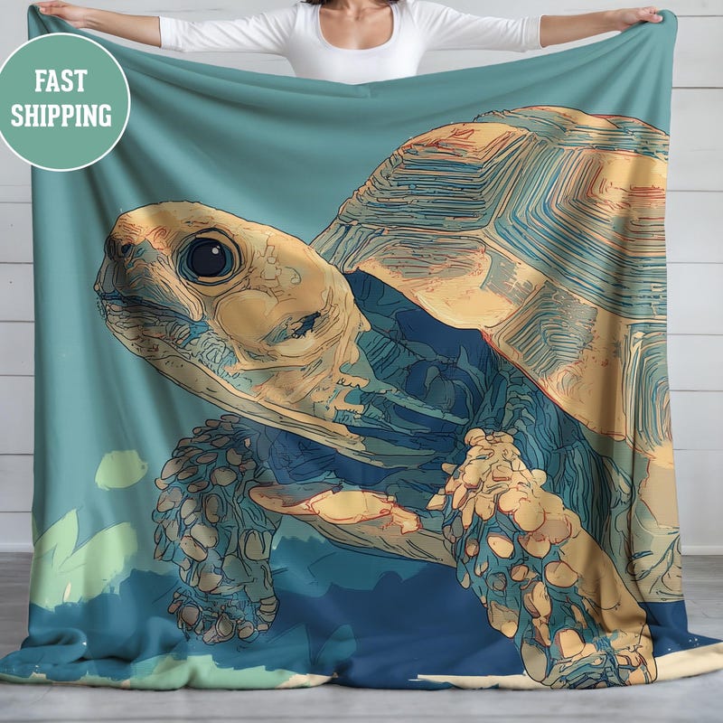 Tortoise Throw Blanket - Etsy