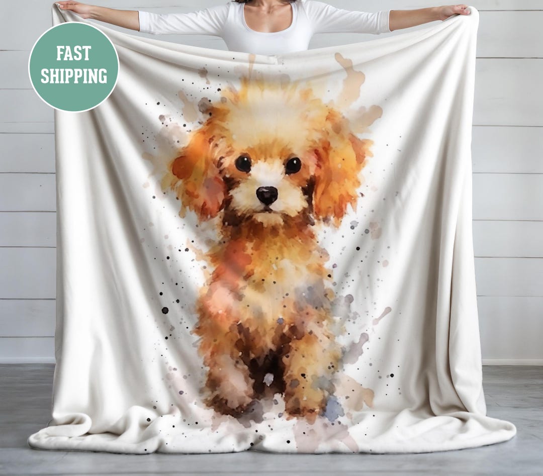 Beautiful Poodle Portrait Blanket, Plush Blanket, Beautiful Poodle ...