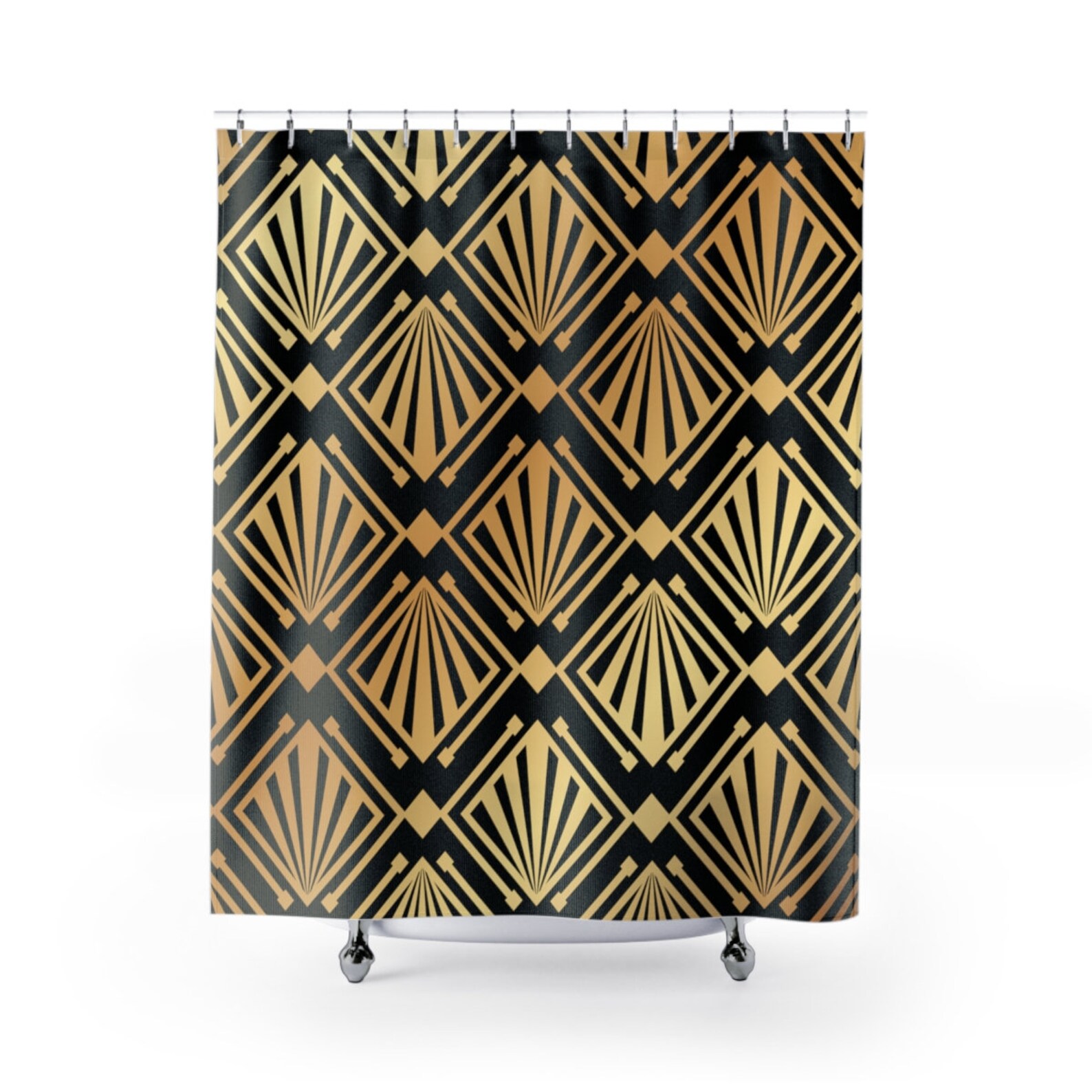 Art Deco Ray Style Shower Curtains - Etsy