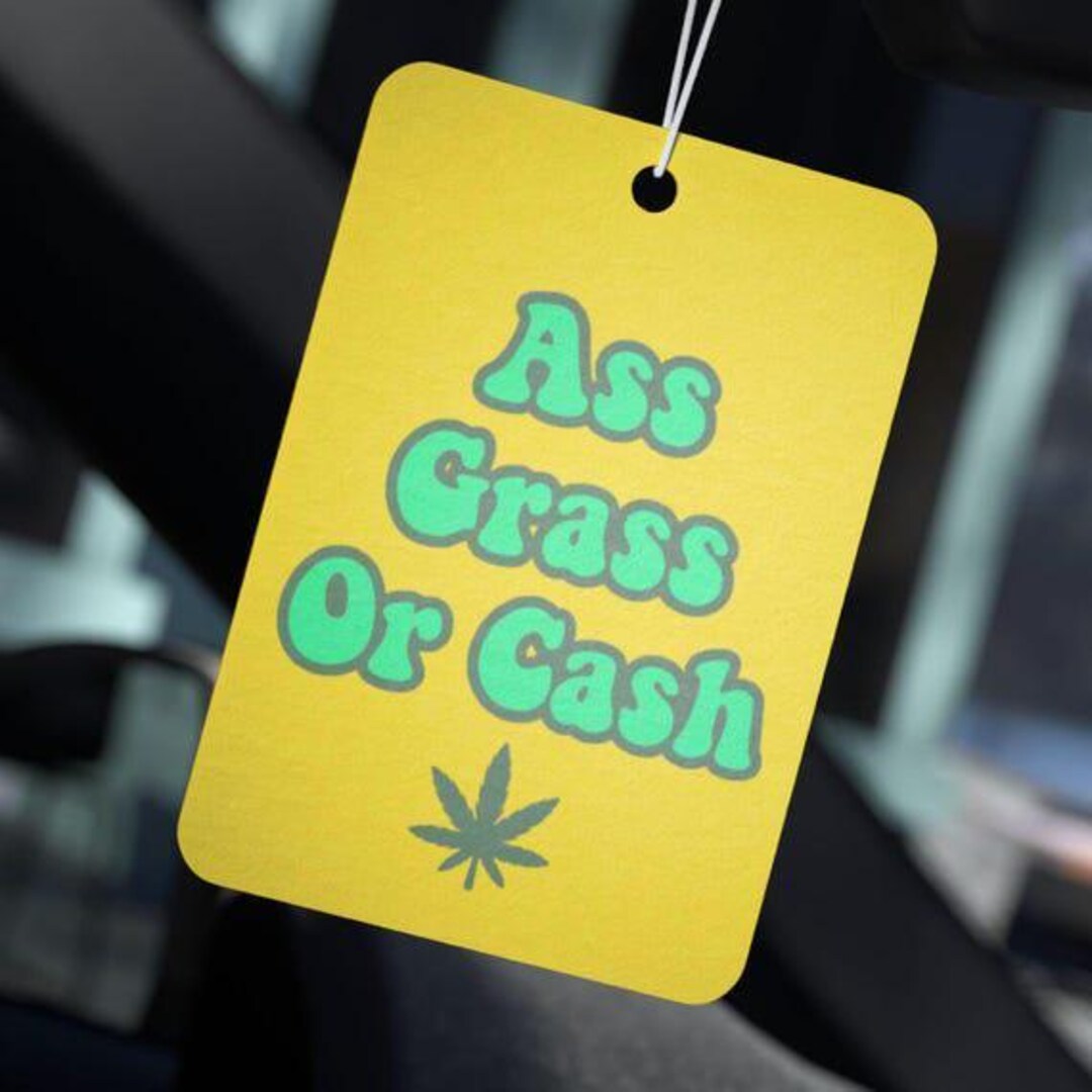 Car Air Freshener - Funny Ass Grass or Cash Design, Scent Diffuser ...