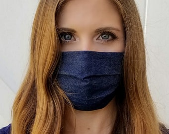 Denim face mask | Etsy