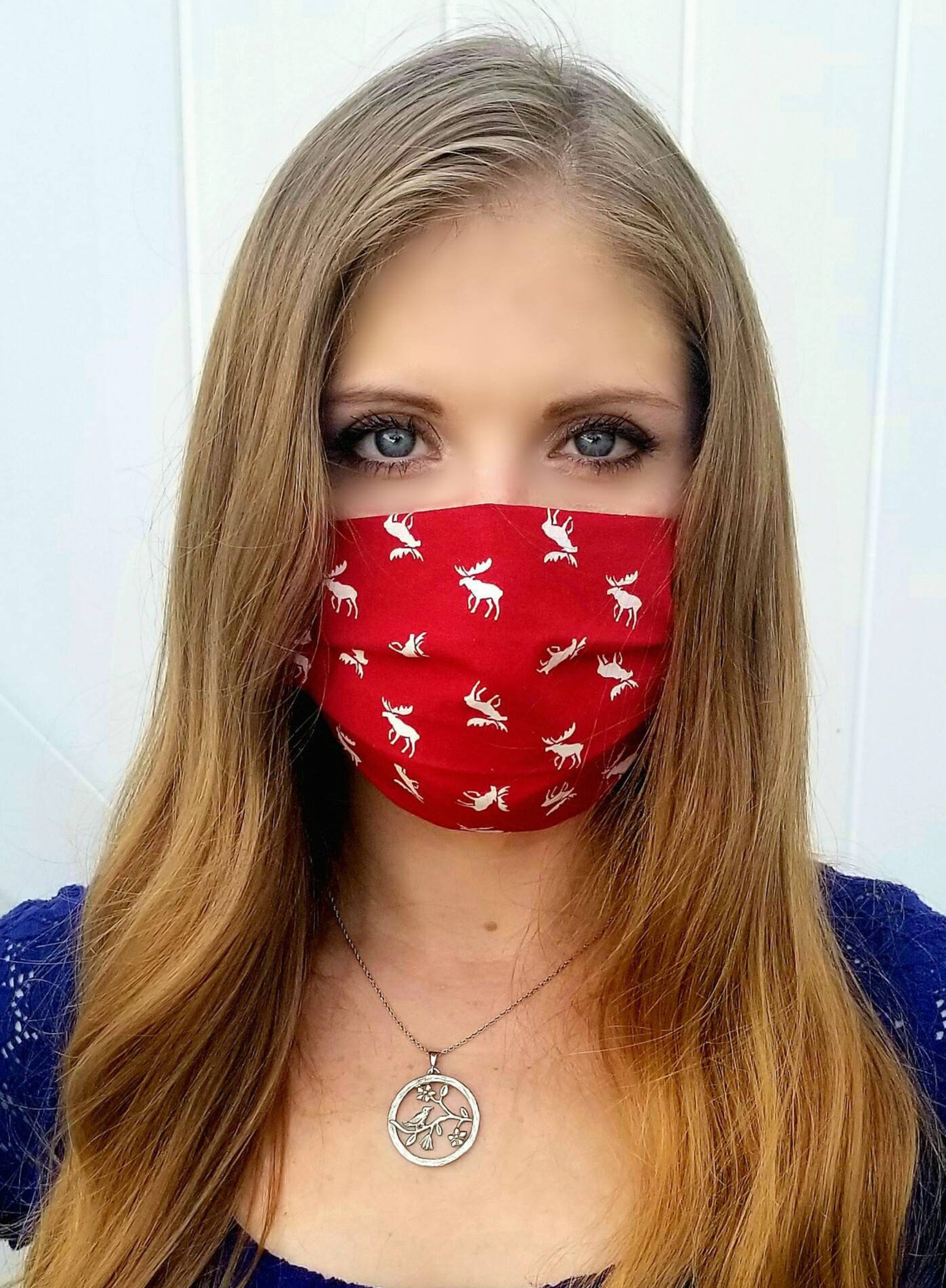 MOOSE Face Mask with Filter Pocket Washable Cotton Stylish | Etsy