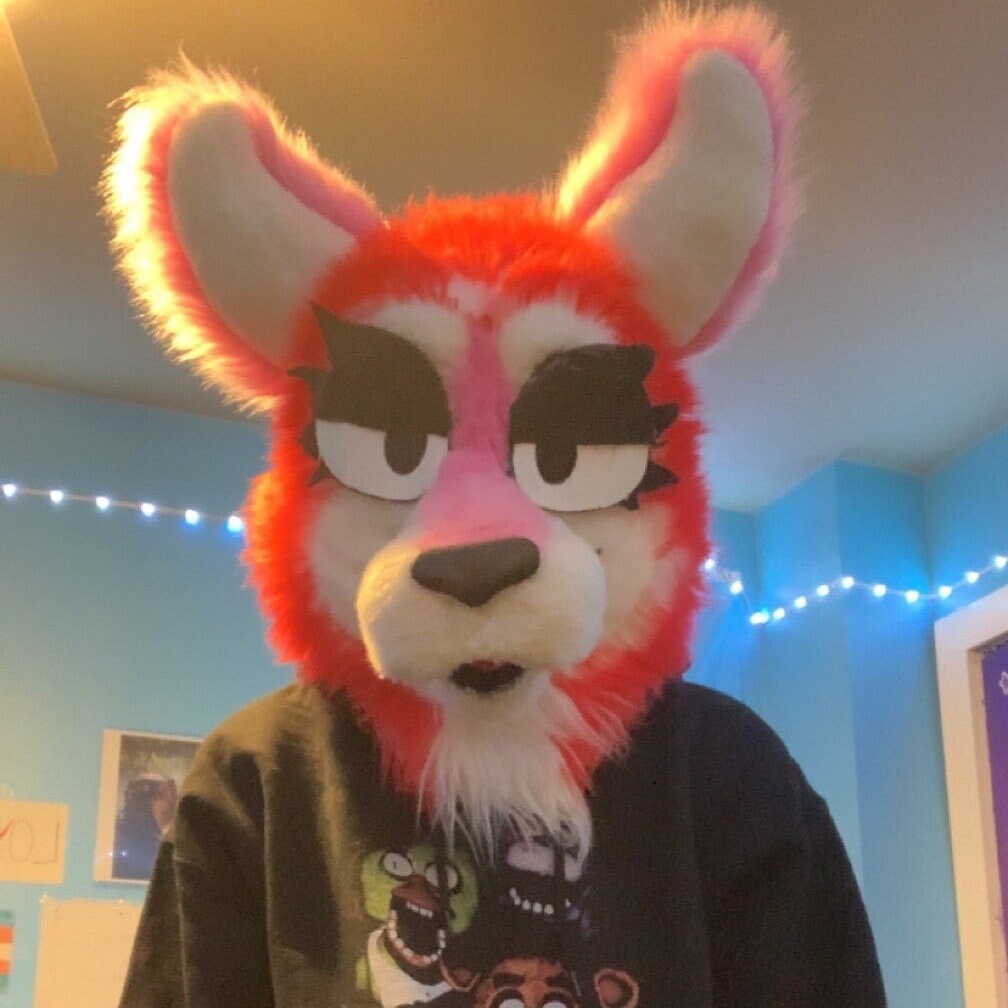 Red and Pink Lavafox Fursuit - Etsy