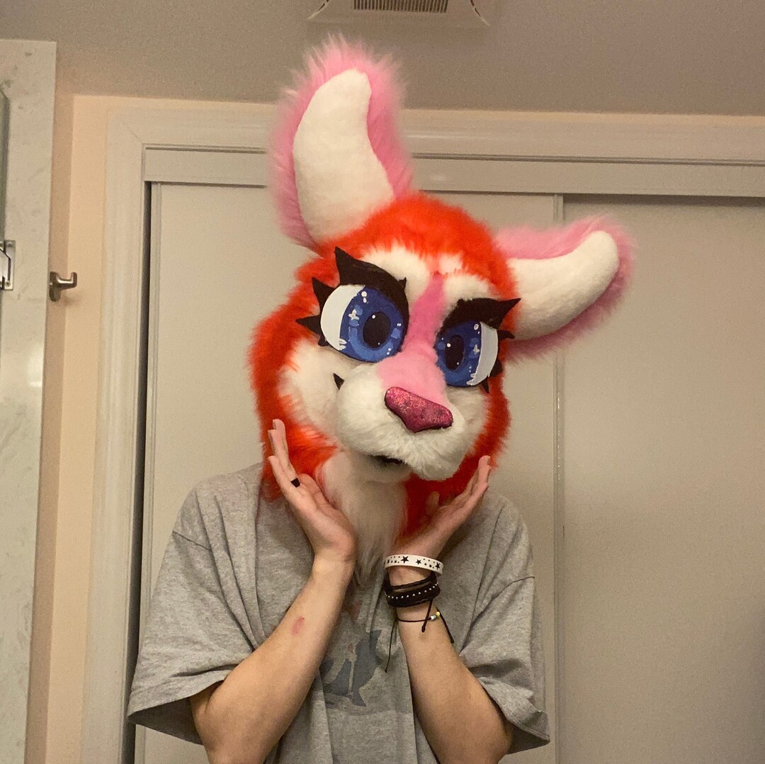 Red and Pink Lavafox Fursuit - Etsy