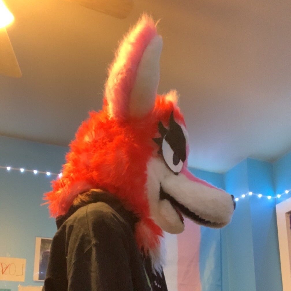 Red and Pink Lavafox Fursuit - Etsy