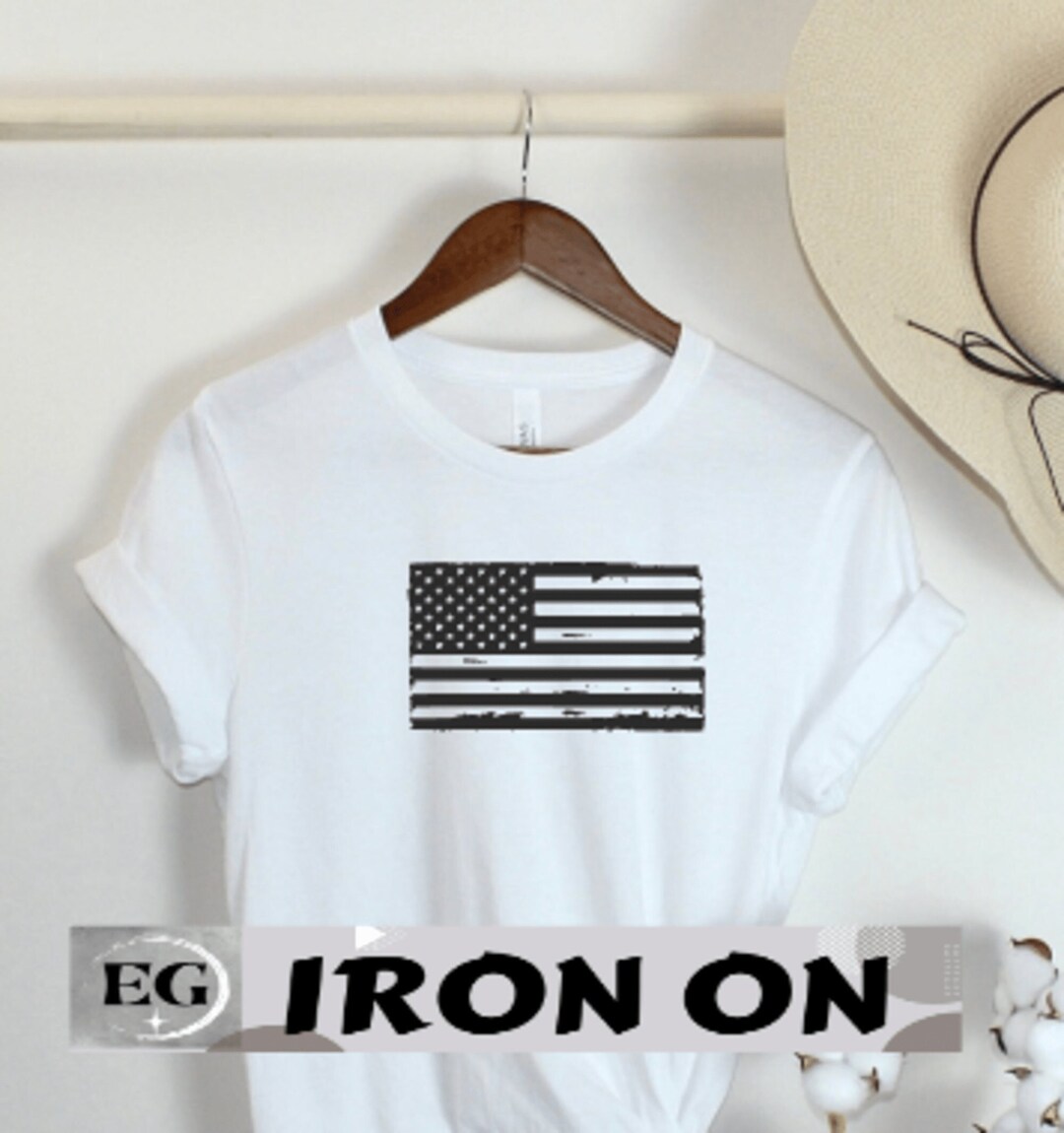 American Flag Distressed Flag Patriotic DIY Iron on Transfer DIY ...