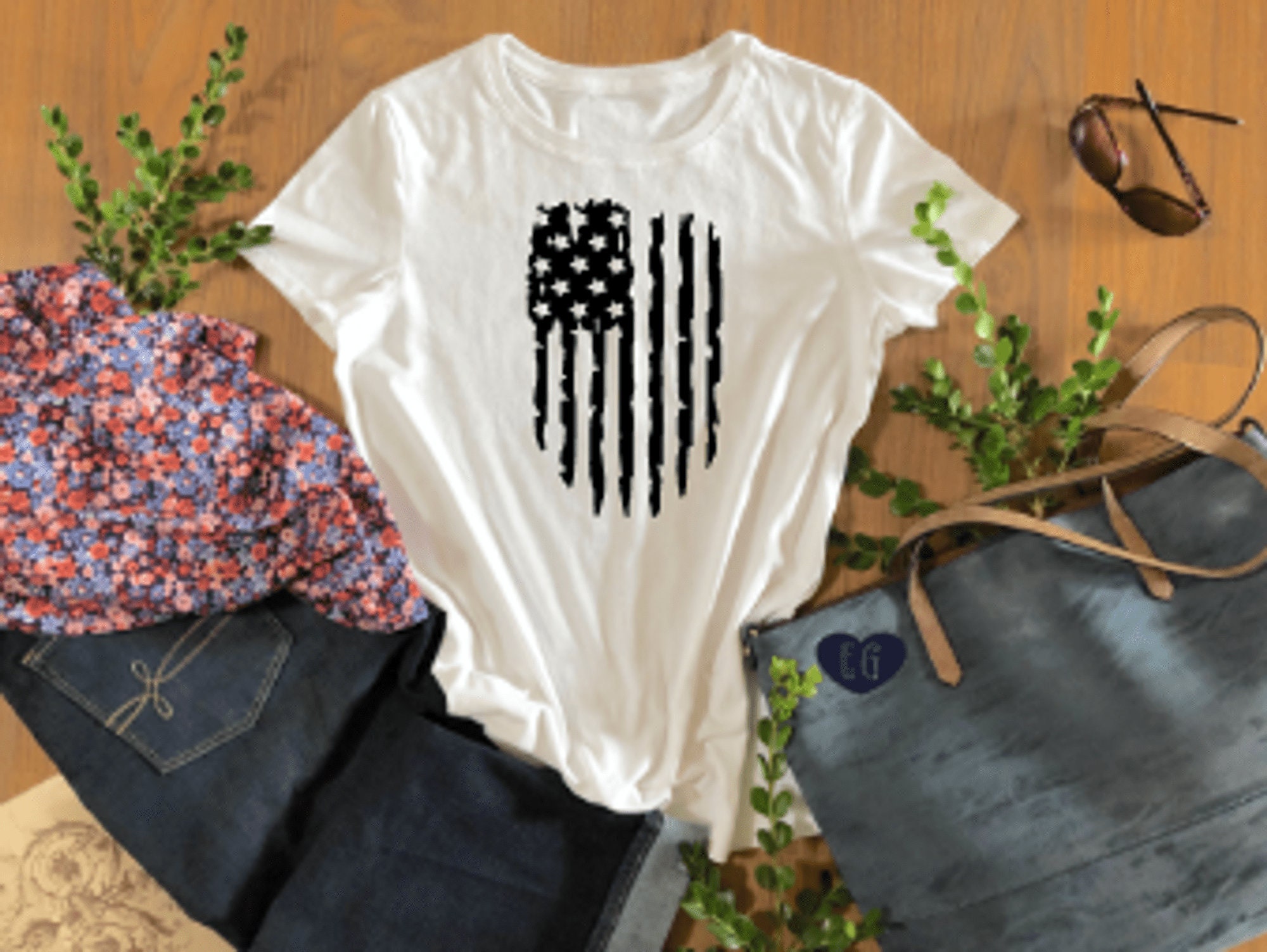 American Flag Distressed Flag Decal DIY Iron on Transfer - Etsy