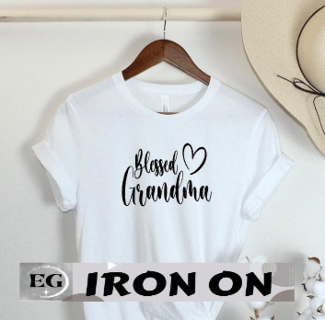 Blessed Grandma Vinyl Decal - DIY Iron on Transfer- Mothers Day Gift ...