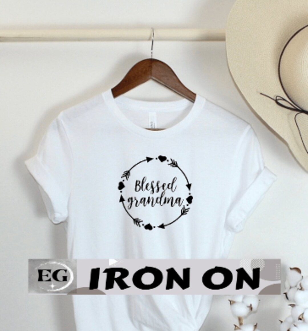 Blessed Grandma Vinyl Decal: Iron-on T-shirt Transfer - Etsy