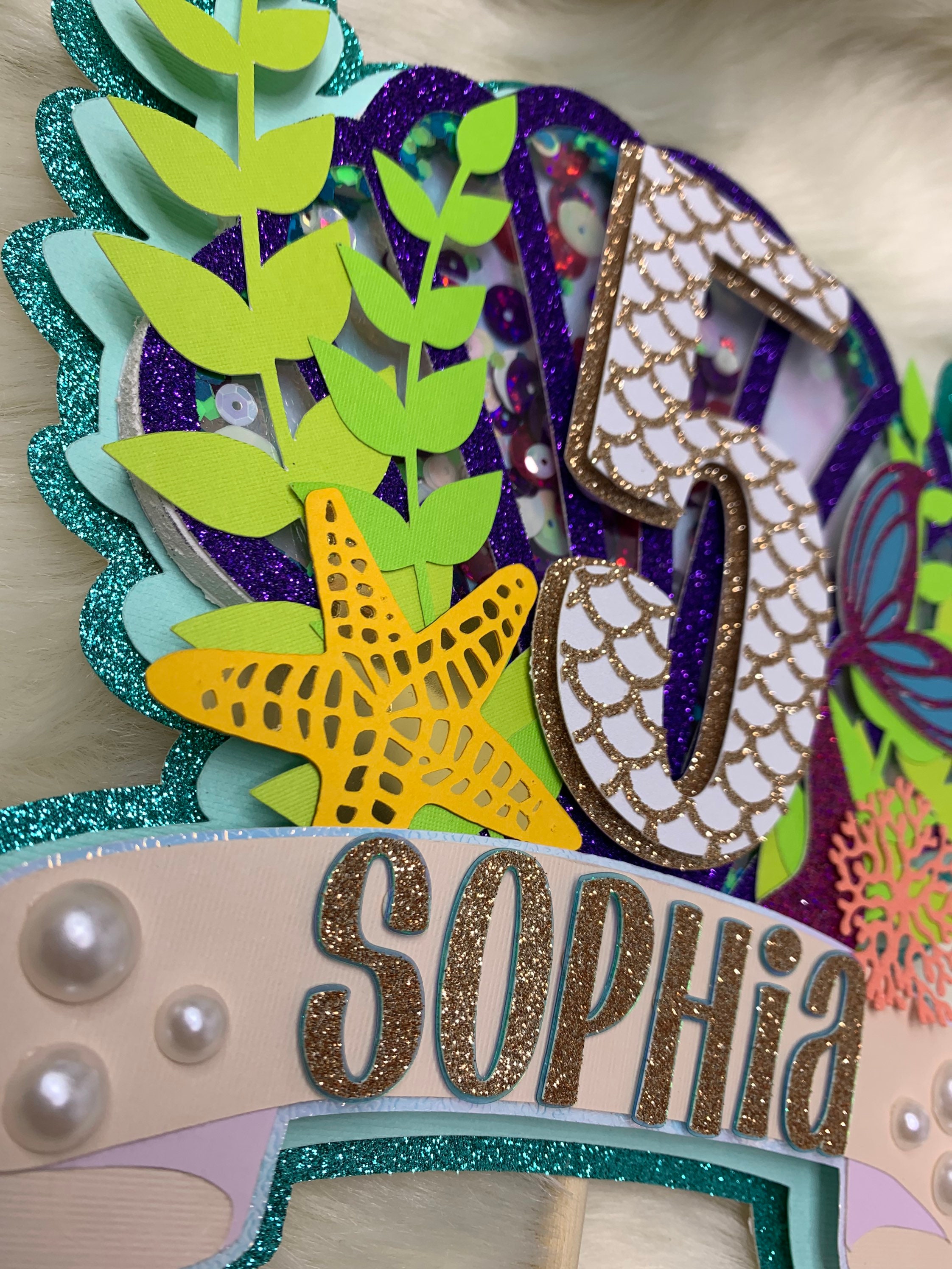 Mermaid Shaker Cake Topper| Mermaid Cake Topper| Under the Sea Cake ...