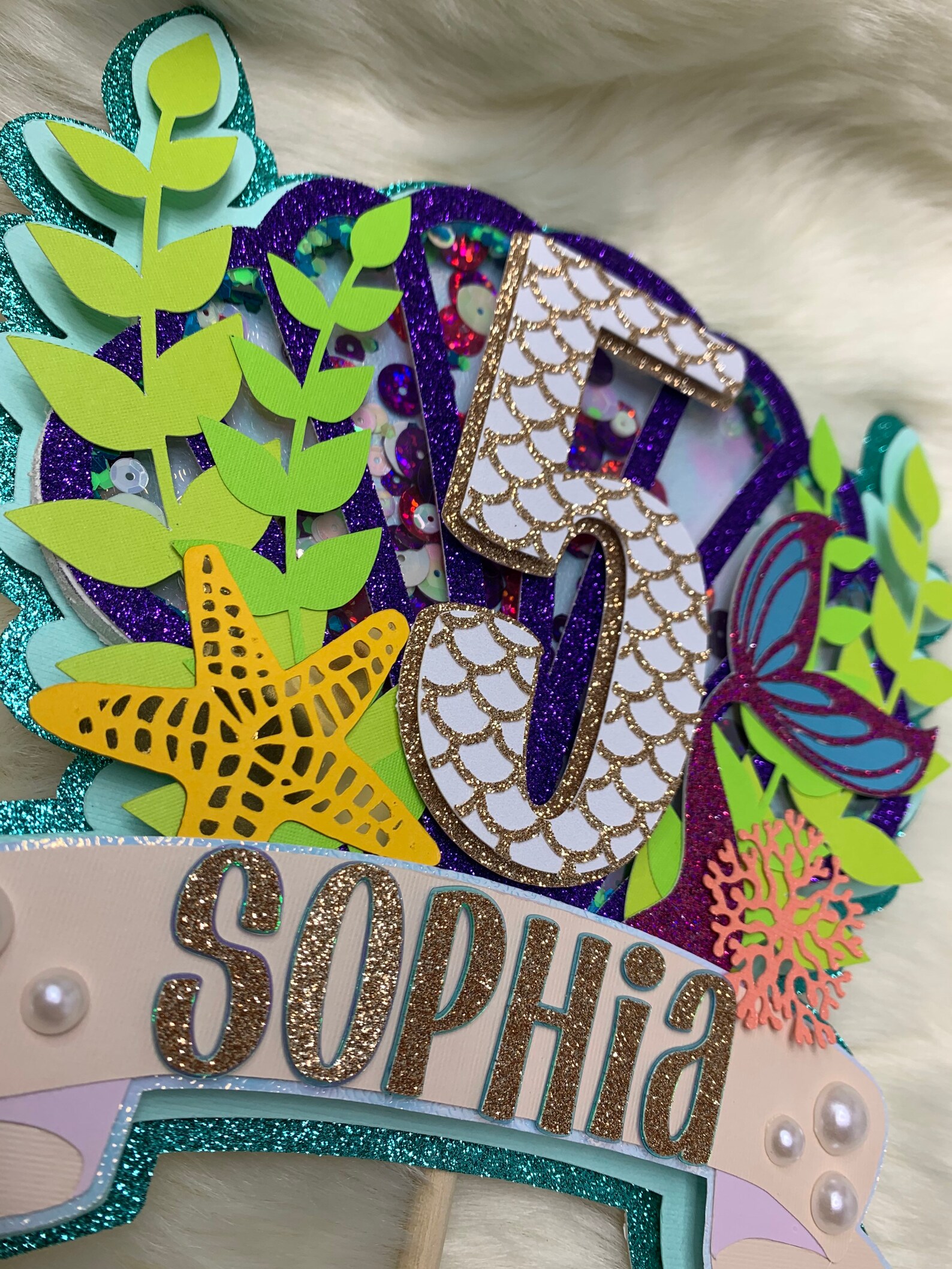 Mermaid Shaker Cake Topper| Mermaid Cake Topper| Under the Sea Cake ...