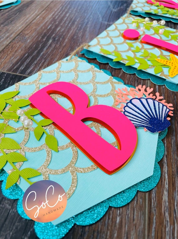 Mermaid Banner Mermaid Party Themed Banner Mermaid Party | Etsy