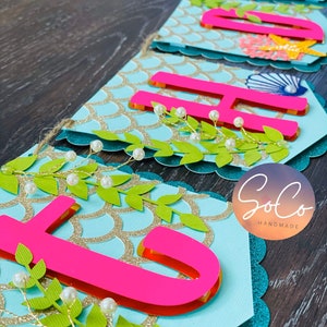 Mermaid Banner| Mermaid Party Themed Banner| Mermaid Party Decor| Under ...