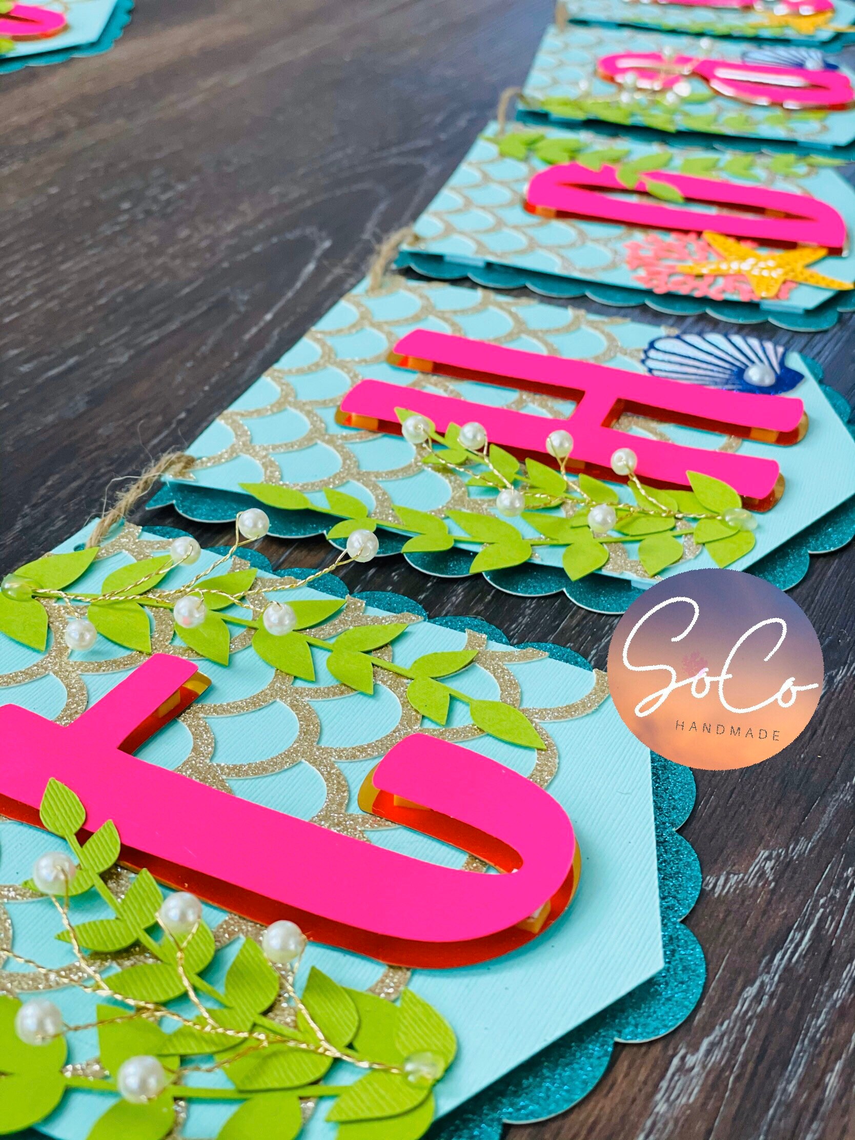 Mermaid Banner| Mermaid Party Themed Banner| Mermaid Party Decor| Under ...