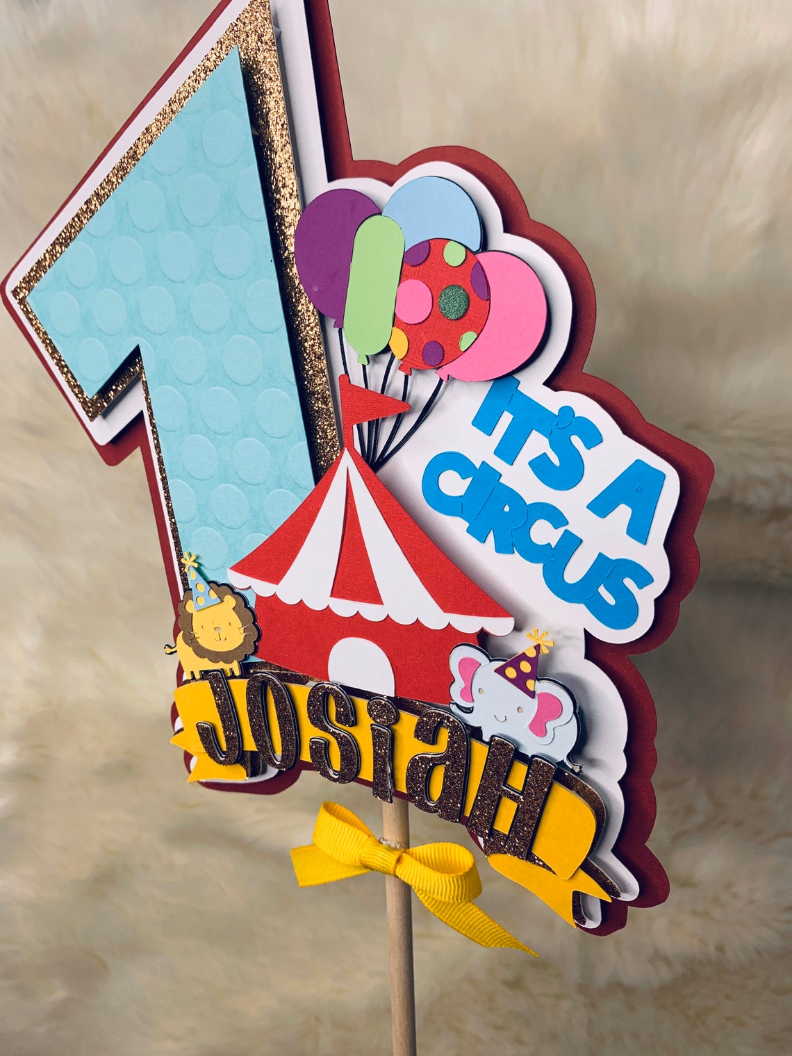 Circus Cake Topper - Etsy