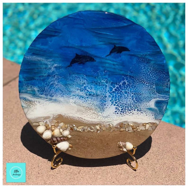 Beach Resin Art Painting - Etsy