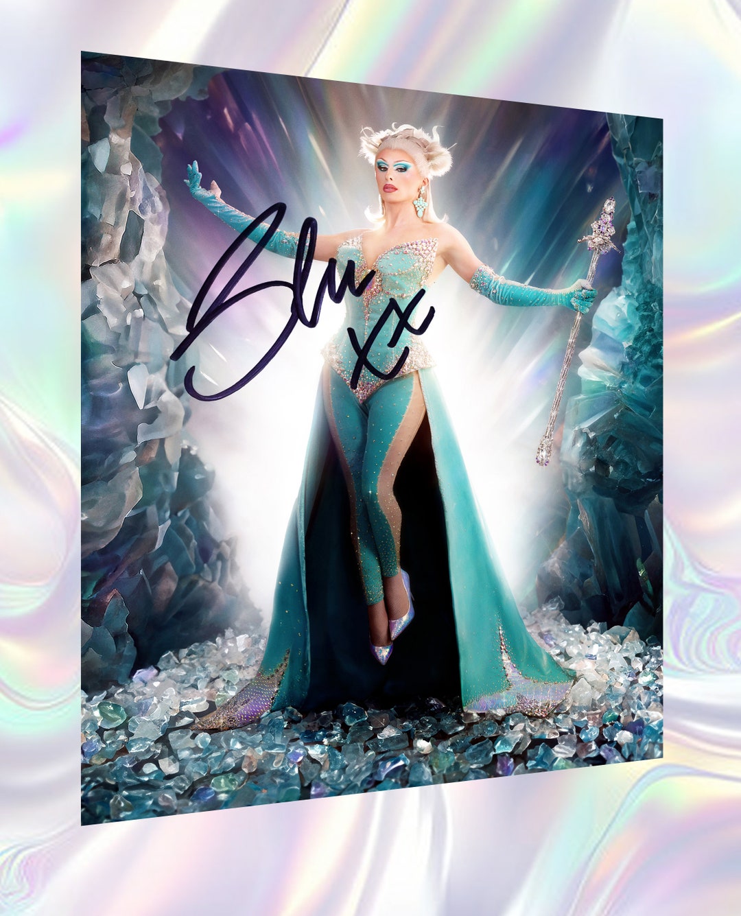 Blu Hydrangea Handover Look Signed Print - Etsy