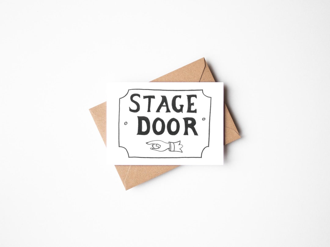 Stage Door Sign Card Break a Leg, Opening Night, Theatre Press Night ...