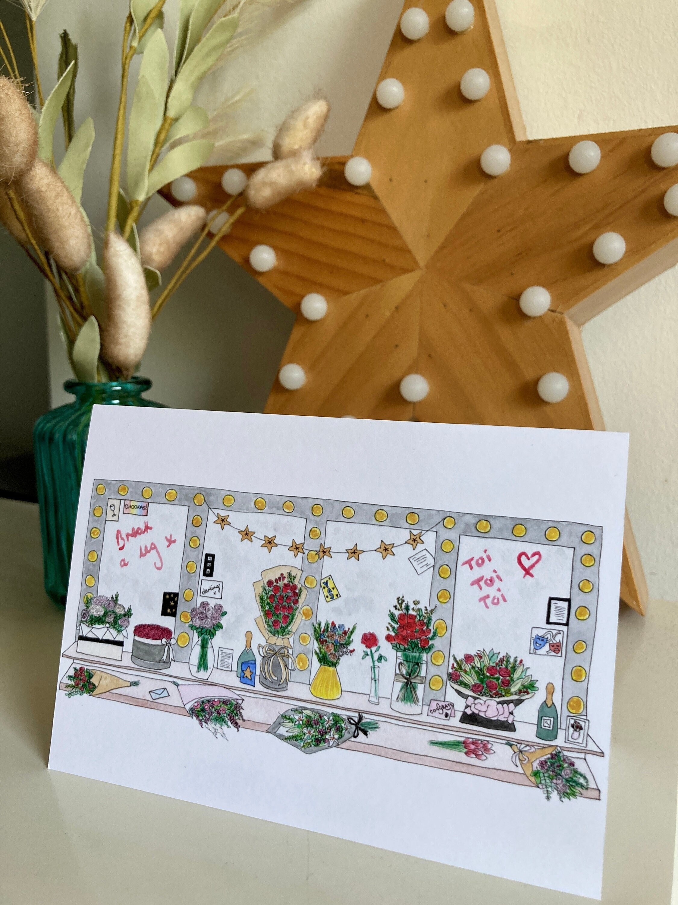 Theatre Break a Leg Card - Etsy UK