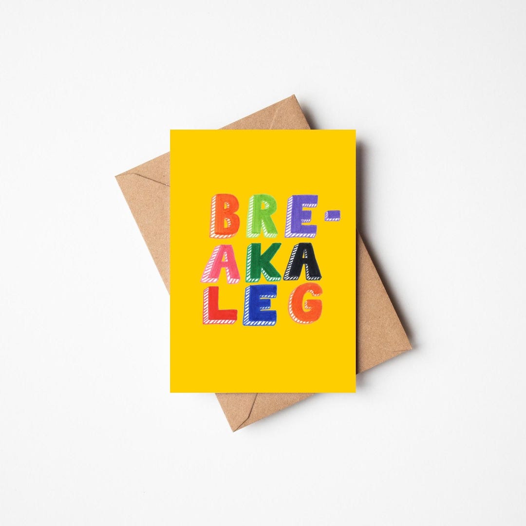 NEW Break a Leg Card - Etsy