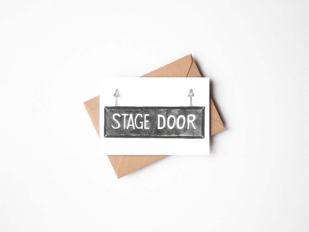 Stage Door Sign Card Break a Leg, Opening Night, Theatre Press Night ...