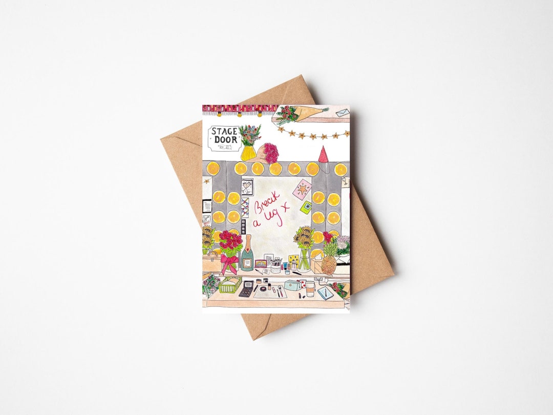 Theatre Break a Leg Card - Etsy