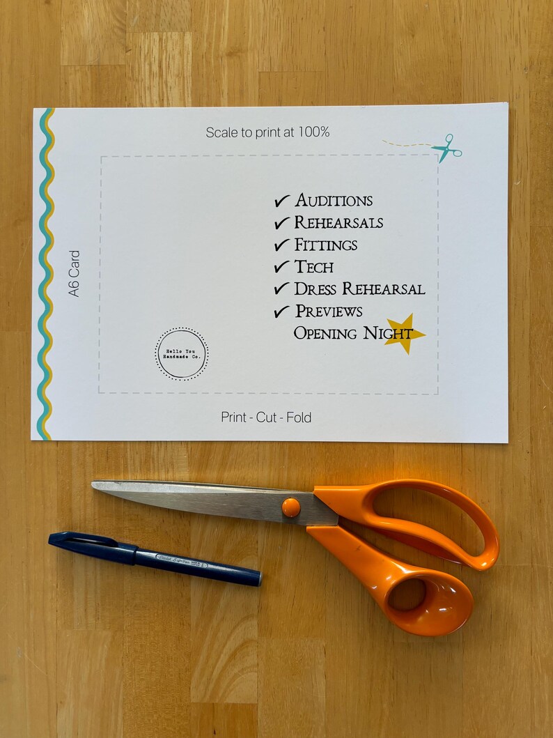 NEW Printable Opening Night Card A6, Break A Leg, Press Night, Good ...