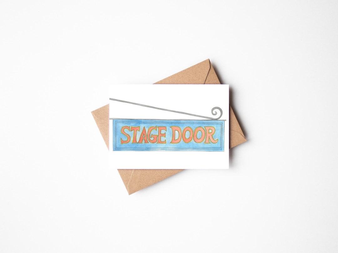 Stage Door Sign Card Break a Leg, Opening Night, Theatre Press Night ...