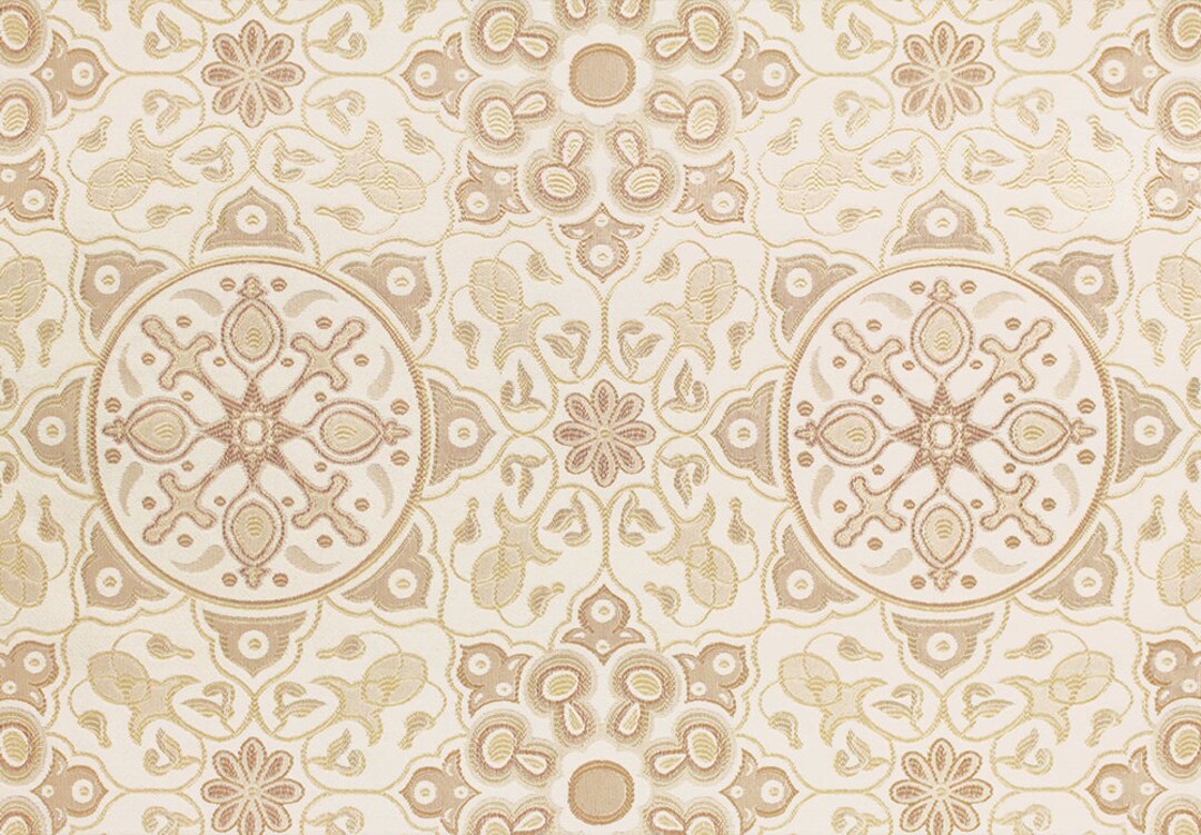 Moroccan Medallion Jacquard - 58" Wide - 100% Polyester - Fabric by the ...