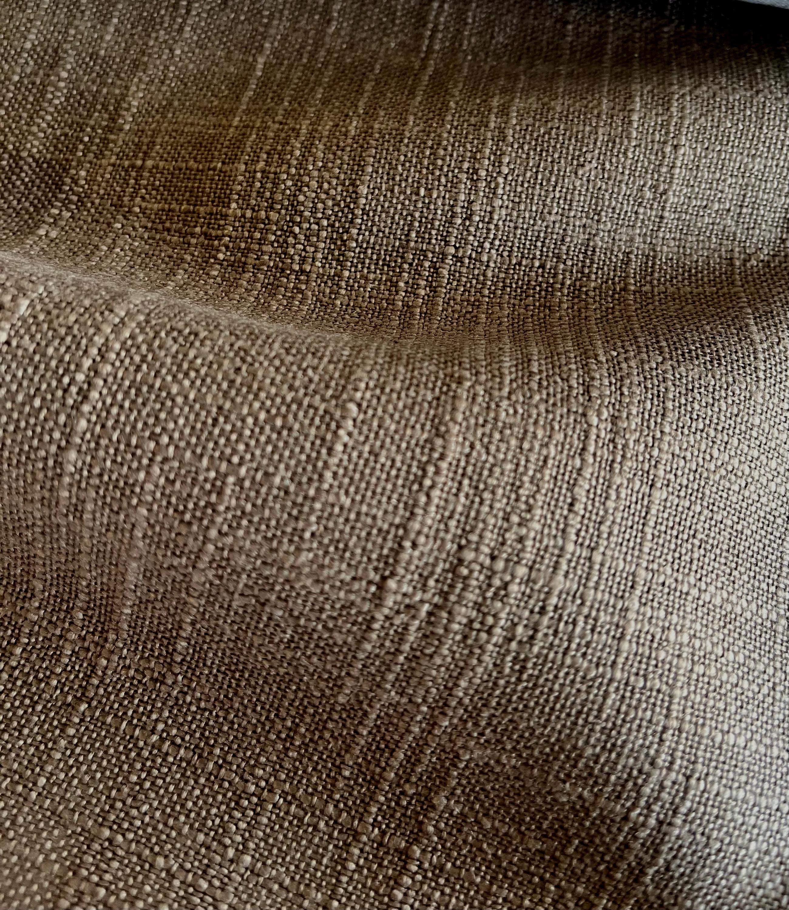 Basketweave Faux Linen Brown/taupe- 58" Solid Texture Fabric - 100% ...