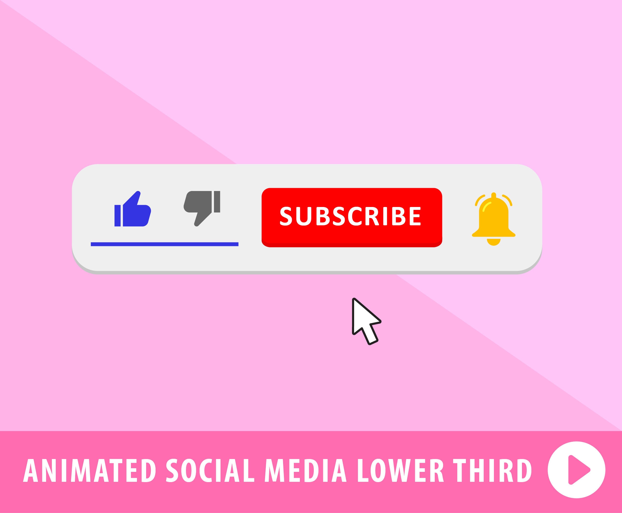Social Media Animation, Lower Third for Youtube, Subscribe Like ...