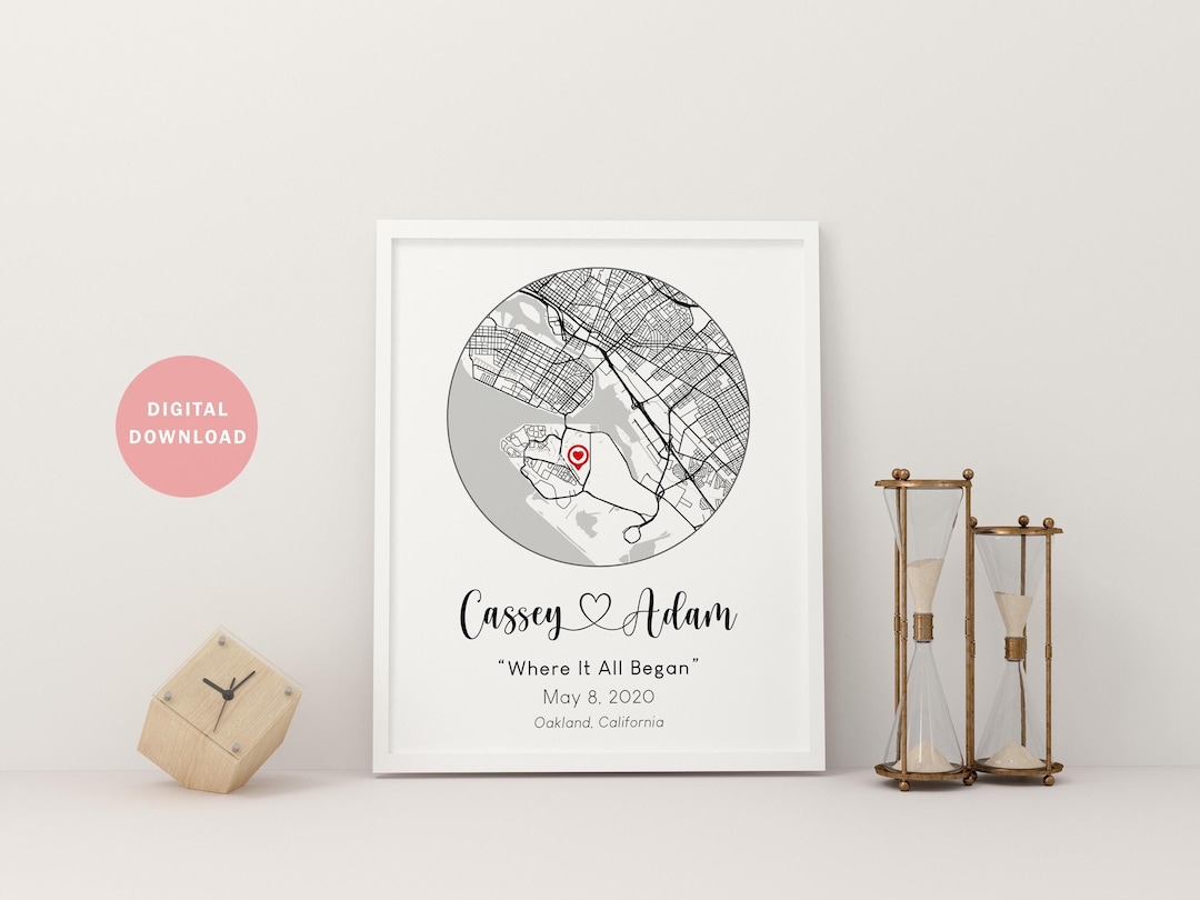 Custom Map Location Print, Latitude Coordinates Print, Where It All ...
