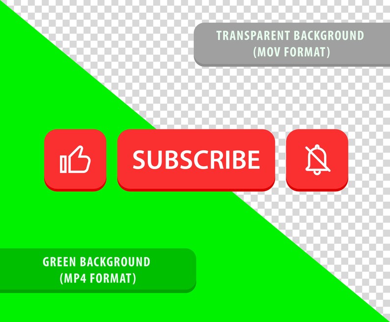 Animated Youtube Lower Third Subscribe Like Notification - Etsy