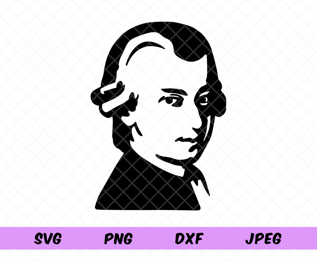 Amadeus Mozart Svg, Stencil Portrait, Mozart Silhouette, Mozart Clipart ...