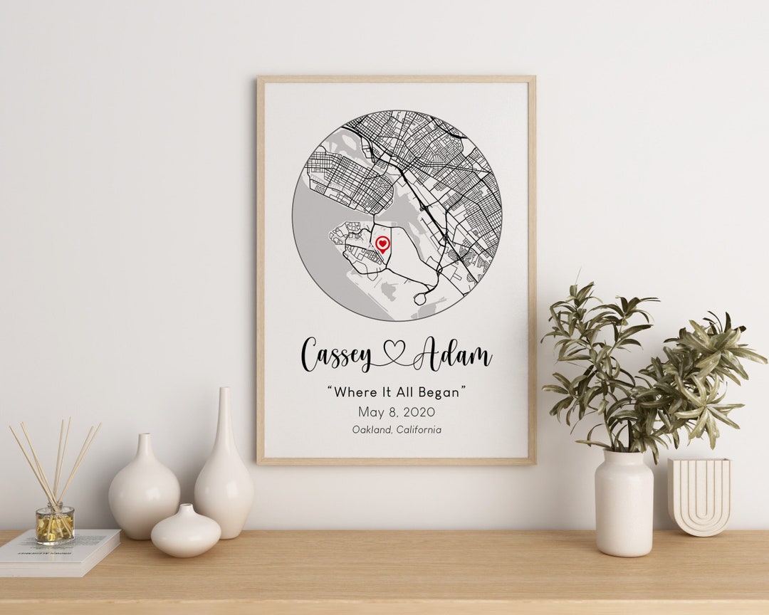Custom Map Location Print, Latitude Coordinates Print, Where It All ...