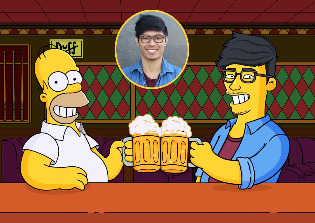 Simpsons Custom Portrait, Simpsons Bar, Simpsons Family Portrait ...