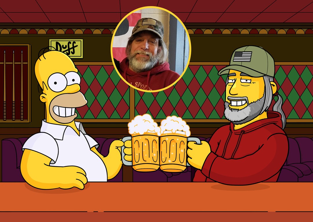 Simpsons Custom Portrait, Simpsonize Me, Simpsons Bar, Simpsons Art ...