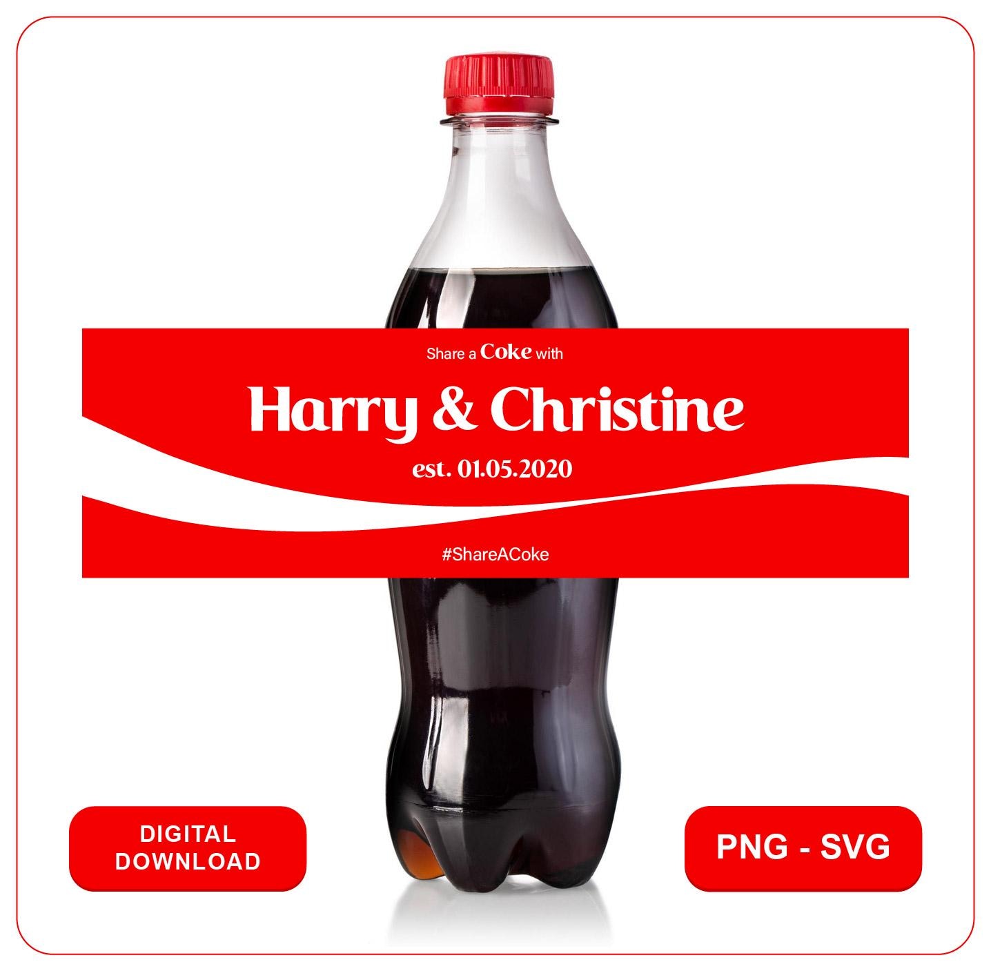 Custom Cola Bottle Label, Personalized Coke Name, Gift for Friend ...