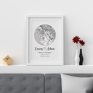 Custom Map Location Print, Latitude Coordinates Print, Where It All ...