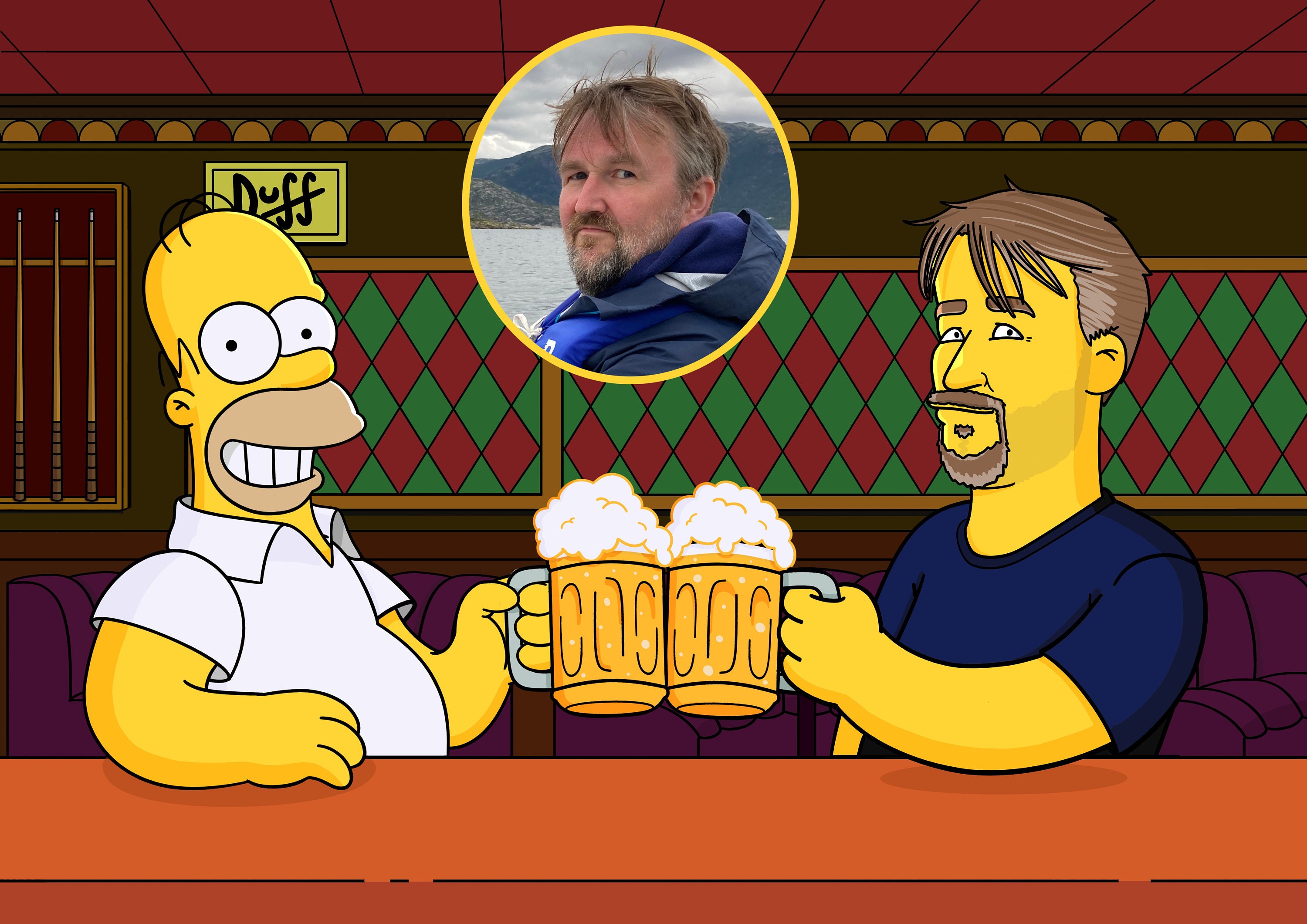 Custom Simpson Portrait Simpson Style Self Portrait Simspon | Etsy